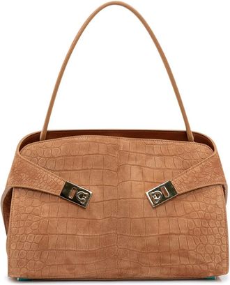 Ferragamo Femme, Sacs, Beige, Taille: ONE Size Sac bandouli&egrave;re Hug S