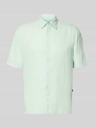 Boss Orange by Hugo Boss Regular Fit Leinenhemd mit kurzem Arm Modell RASH_2_M