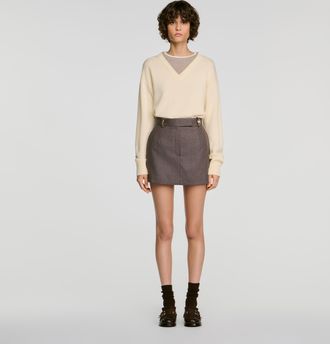 Sandro Jupe short en laine