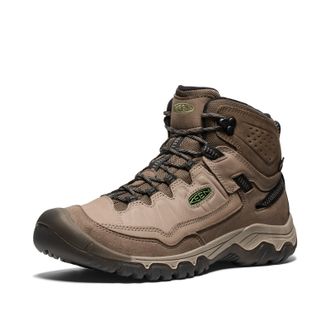 Keen Mens Targhee 4 Mid Height Durable Comfortable Waterproof Hiking Boot, Brindle/Kantine, 40.5 EU