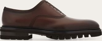 Ferragamo Herren Gesteppter Oxford-Schuh Braun Gr&ouml;&szlig;e 40.5