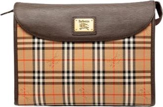 Burberry Pochette en toile Pre-owned - Femme - Pre-owned - Beige - Taille: ONE Size