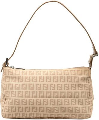 Fendi Hobo Bags - Zucchino Canvas Pochette - Gr. unisize - in Braun - f&uuml;r Damen