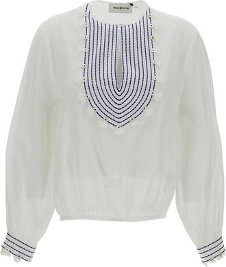 True Royal Femme, Blouses et Chemises, Blanc, Taille: 38 FR Haute Voile