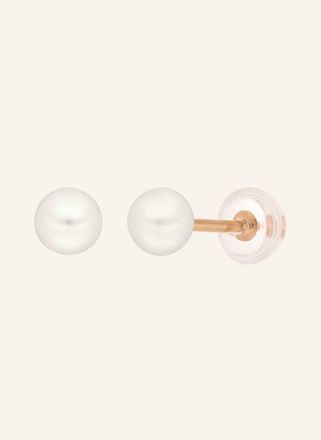 Leaf Ohrstecker Perle 4 Mm Aus 14 Karat Rosegold rosegold