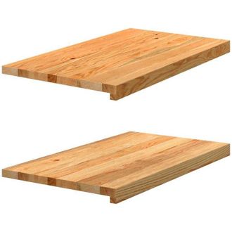 vidaXL Vidaxl - Appuis de fen&ecirc;tre 2 pcs marron clair bois de ch&ecirc;ne massif