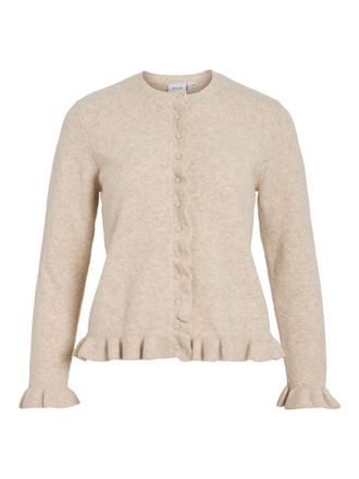 Vila Vijacia O-Neck L/S Frill Knit Cardi/BFS