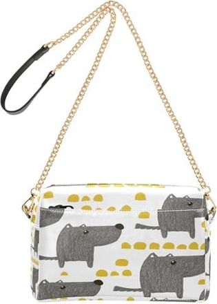 HMZXZ Sacs à bandoulière mignons pour femmes, sacs à main en cuir, petits sacs à main à bandoulière, chiot