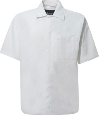 Herno Homme, Chemises, Blanc, Taille: XL Technical Stretch Seersucker Shirt
