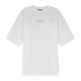 Balenciaga T-Shirt mit mittlerer Passform hinten - - Tops - Herren - Wei&szlig; - S