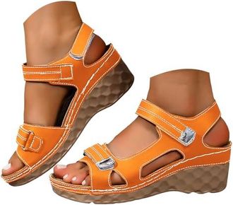 Generic Sandales &agrave; lani&egrave;res pour femme - Sandales orthop&eacute;diques habill&eacute;es d&eacute;t&eacute; 2026 &agrave; bout ouvert avec soutien de la vo&ucirc;te plantaire - Sandales d&eacute;contract&eacute;es 