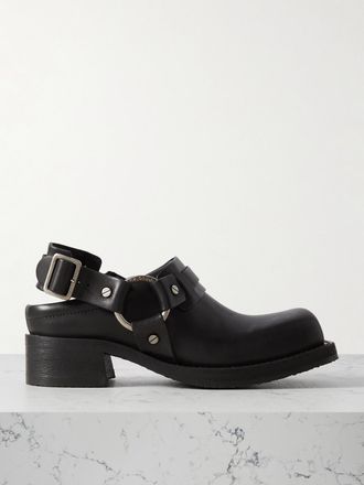 Acne Studios Mules En Cuir - Noir