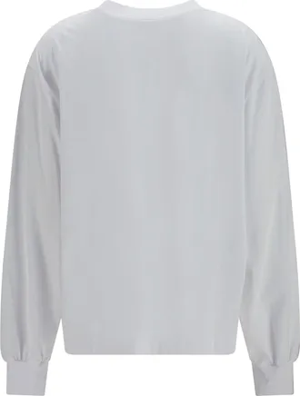 Ganni Teddy Mushroom Long-Sleeve T-Shirt - White
