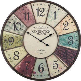 Beliani Retro Wanduhr bunt Boswil