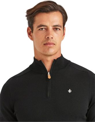 Morris Homme, Pulls, Noir, Taille: 2XL Merino John Zip