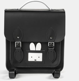 The Cambridge Satchel Company The Peekaboo Miffy Small Portrait Backpack - Black & Brilliant White