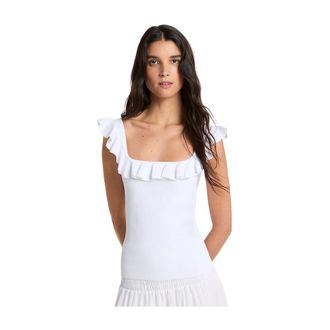 Michael Kors Femme, Tops, Blanc, Taille: 38 FR Hauts sans manches