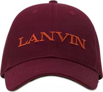 Lanvin casquette à logo brodé - Rouge