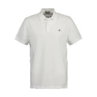 GANT Homme, Tops, Blanc, Taille: 2XL Polo Piqu&eacute; Shield