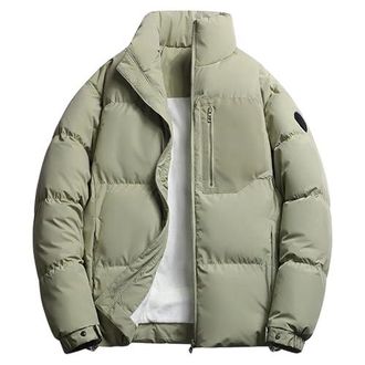 Generic Doudoune homme zipp&eacute;e, manteau dhiver chaud et matelass&eacute;, v&ecirc;tements dext&eacute;rieur isol&eacute;s pour homme, vert, taille L