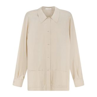The Row Femme, Blouses et Chemises, Beige, Taille: 38 FR Lucetta Shirt