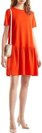 Benetton Vestito 3u53dv01h Robe, Rouge, M Femmes