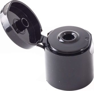 Mystic Moments Flip-Top-Kappen, 24 mm, schwarz, glatte Wand (24/415), 10 Stück