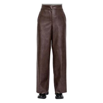 Kaos Faux Leather Hosen - - Trousers - Damen - Braun - L
