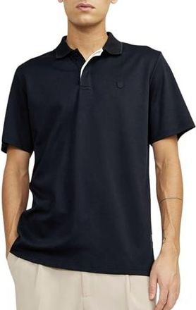 Jack & Jones Jprccrodney Ss Polo Sn Homme Polo, Bleu Foncé, XL