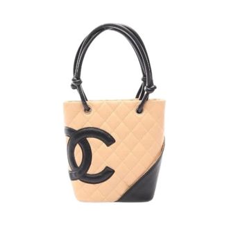 Chanel Pre-owned Cambon Line Leder-Tragetasche - - Pre-owned - Damen - Beige - ONE SIZE