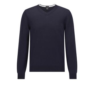 HUGO BOSS V-Ausschnitt-Pullover - - Knitwear - Herren - Blau - 3XL