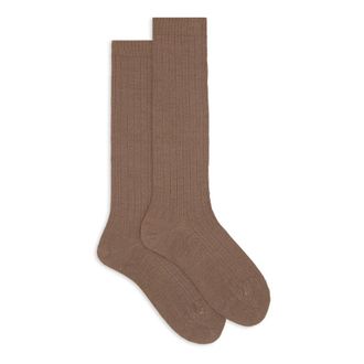 Gallo Gallo, Femme, Sous-v&ecirc;tements, Beige, Taille: ONE Size Chaussettes Longues C&ocirc;tel&eacute;es en Laine