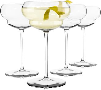 Luigi Bormioli Martini-Gläser-Set, 4 x 170 ml, Kristall-Espresso-Martini-Gläser, superleicht, titanverstärkt, Backdoor20er-Jahre-Stil, Glaswaren im Vintage-Stil