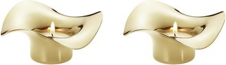 Georg Jensen Cobra Teelichthalter Gold, 2 Stück