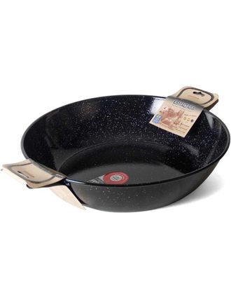 Garcima La Ideal 20365 Pfanne aus emailliertem Stahl, 65 cm, Schwarz