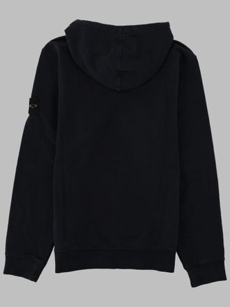 Stone Island Logo Patch Cotton Sweatshirt - Blue