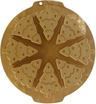 Crealys 535679 Backform f&uuml;r 8 Tannenb&auml;ume, Silikon, Durchmesser 27 cm, Tannenbaum, antihaftbeschichtet