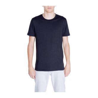 Peuterey Schwarzes Baumwoll-T-Shirt mit Rundhalsausschnitt - - Tops - Herren - Schwarzk - L