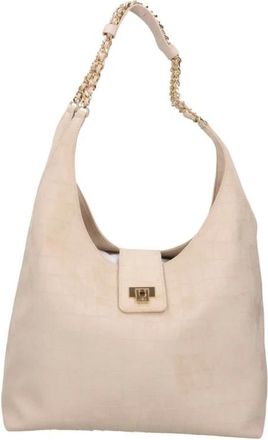 Elisabetta Franchi Femme, Sacs, Beige, Taille: ONE Size Suede Hobo Bag