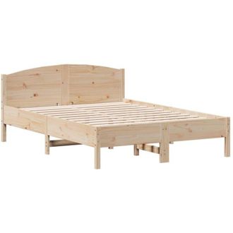 vidaXL Massivholzbett ohne Matratze 140x190 cm Kiefernholz Vidaxl