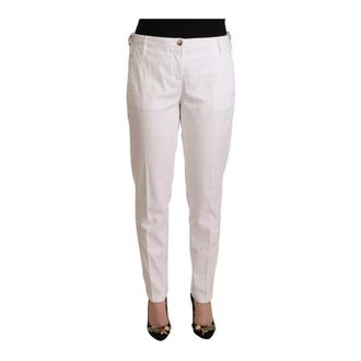 Jacob Cohen Mid Waist Tapered Hose - - Trousers - Damen - Wei&szlig; - W31