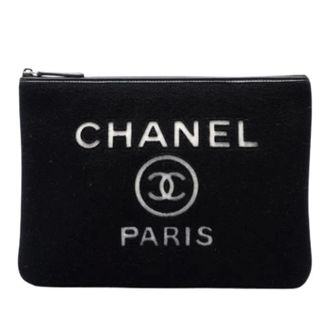 Chanel Pre-owned Deauville O Case Clutch Bag - Femme - Pre-owned - Noir - Taille: ONE Size