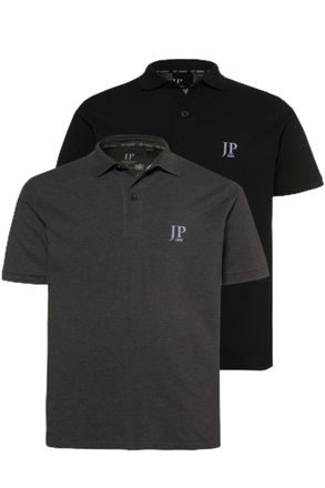 JP1880 Herren gro&szlig;e Gr&ouml;&szlig;en &Uuml;bergr&ouml;&szlig;en Menswear L-8XL bis 7XL, Poloshirts, 2er-Pack, Piqu&eacute;, Seitenschlitze, Regular Fit, anthrazit 5XL 704317110-5XL