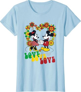 Disney Mickey Mouse Hippie Love T-Shirt