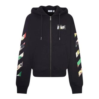 Off-white Baumwoll-Hoodie mit Logo - - Sweatshirts & Hoodies - Herren - Schwarzk - S