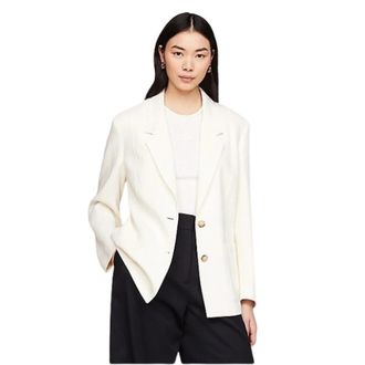 Tommy Hilfiger Leinenblazer TH Style - - Jackets - Damen - Beige - M