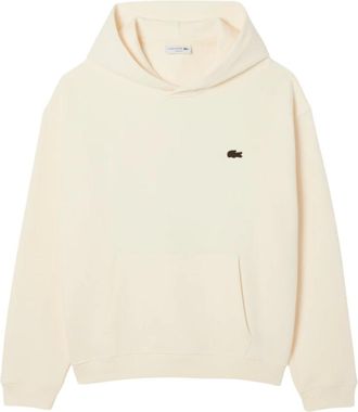 Lacoste Homme, Sweatshirts et sweats &agrave; capuche, Beige, Taille: M Sweat &agrave; capuche Imprim&eacute; Coupe Ample