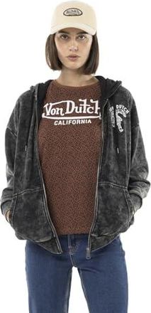 Von Dutch Sweat Femme Oversize, Sweat &agrave; Capuche Femme Beast, Confortable et Doux, Noir Taille M