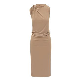 Sportmax Femme, Robes, Beige, Taille: 44 FR Sleeveless Long Dress