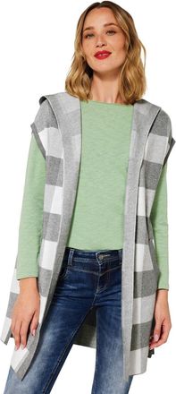 Street One Damen A253442 Cape Cardigan, Set Grey Melange, 38